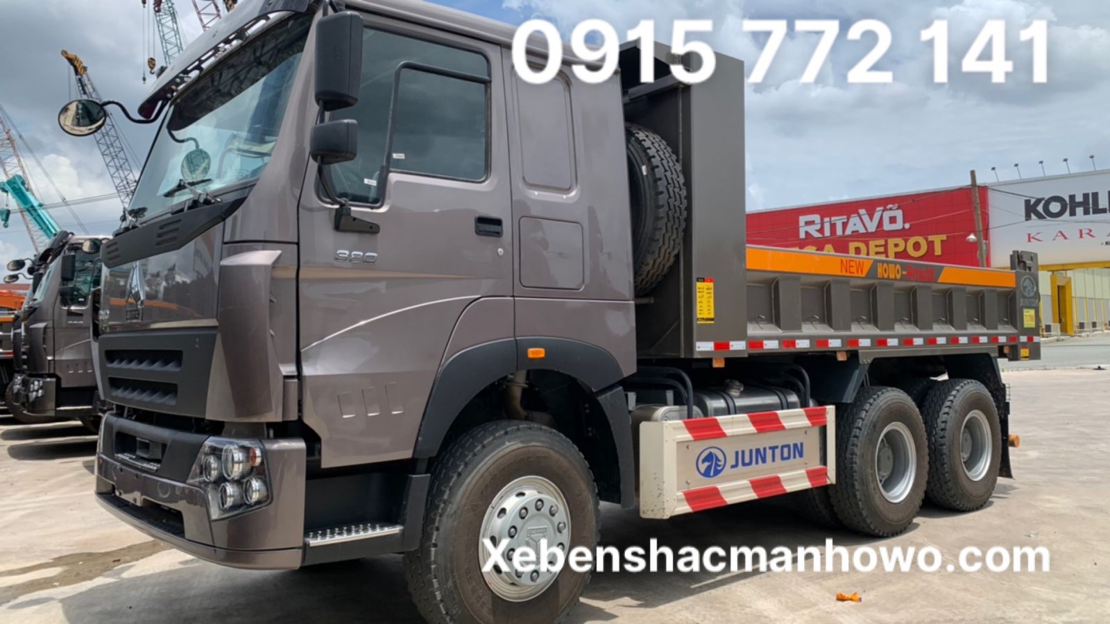 GIÁ XE BEN HOWO V7G 3 CHÂN THÙNG VUÔNG - THÁNG 12/2023 - 01/2024